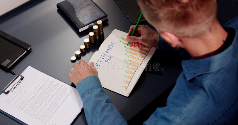 Men Saving Money for Retirement Stock Image - Image of high, money ...