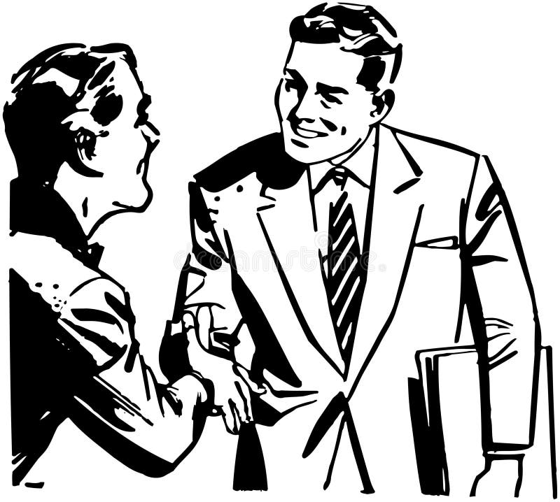 Sketch handshake stock vector. Illustration of businessmen - 43386481