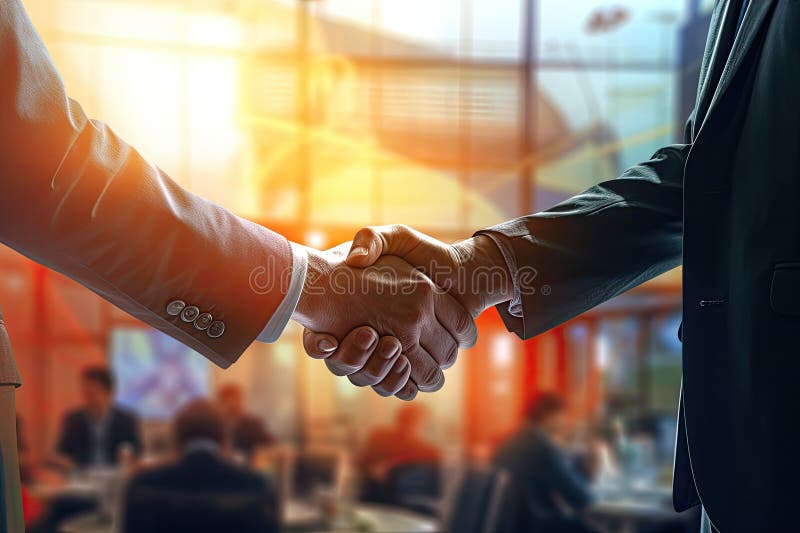 Men Shaking Hands Over the Table Stock Image - Image of cooperation ...