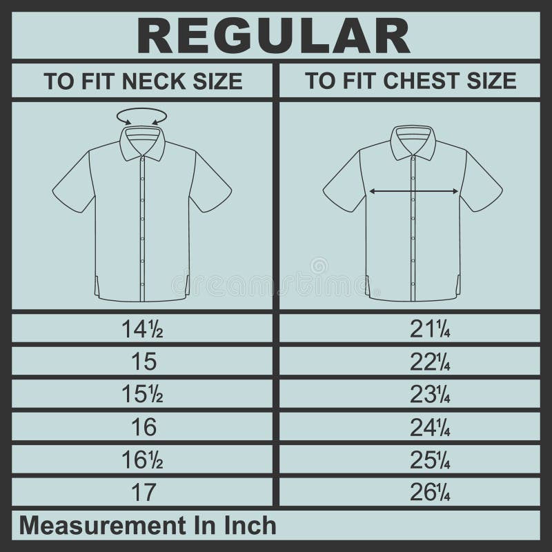 Men shirt diagram size stock vector. Illustration of industries - 44859646