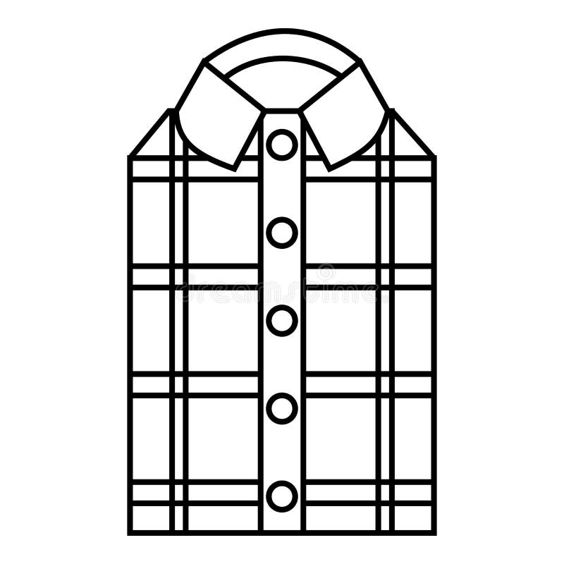 Men Shirt Icon, Outline Style Stock Vector - Illustration of casual ...