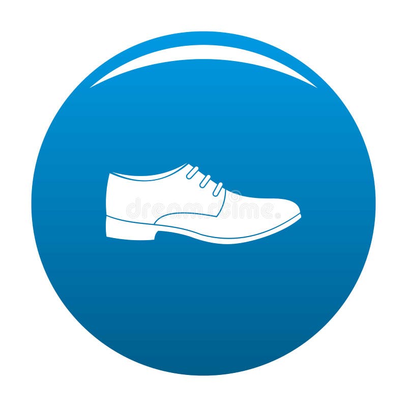 Men shoe icon blue vector stock vector. Illustration of color - 109097652