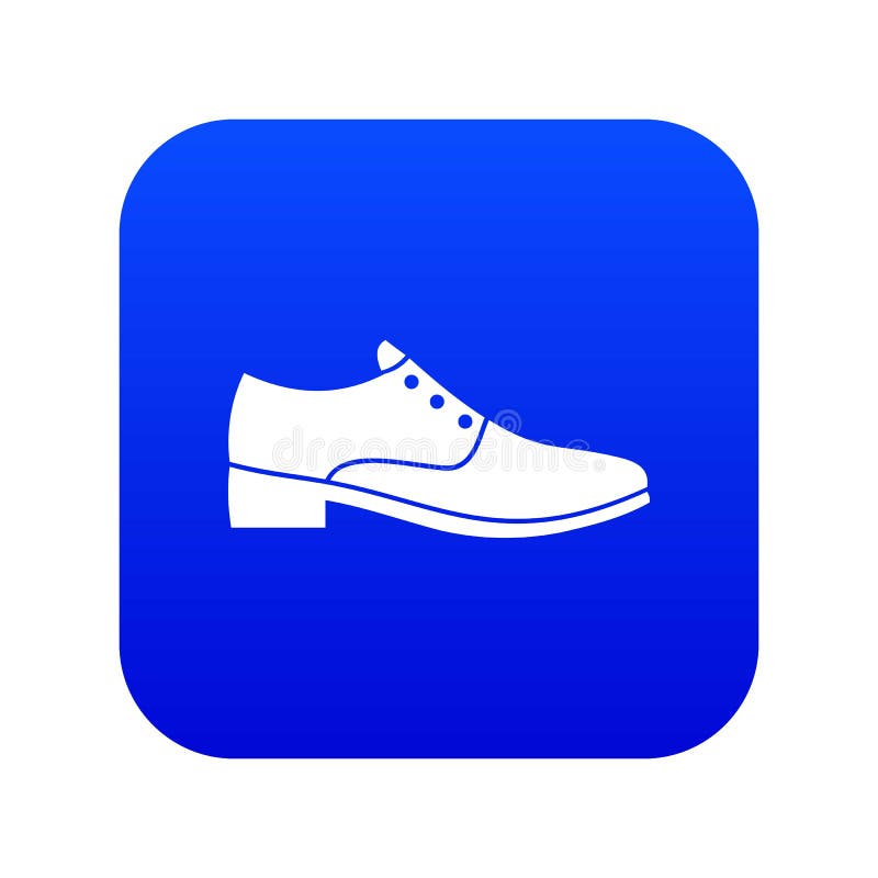Men shoe icon digital blue stock vector. Illustration of comfortable ...