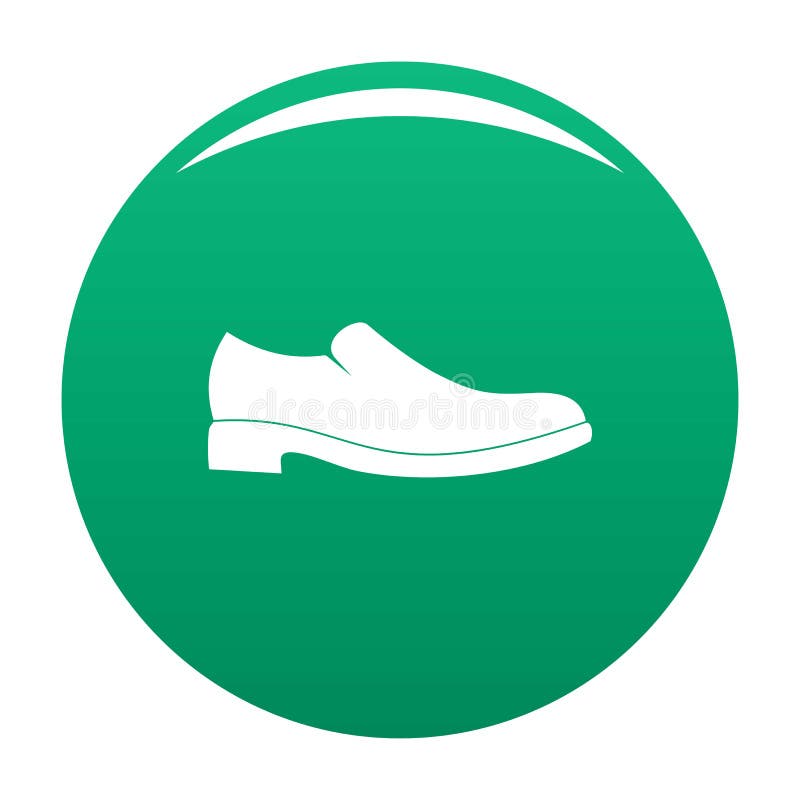 Men shoe icon vector green stock vector. Illustration of outline ...