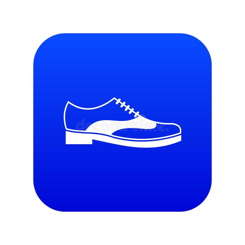 Men Shoe with Lace Icon Digital Blue Stock Vector - Illustration of ...