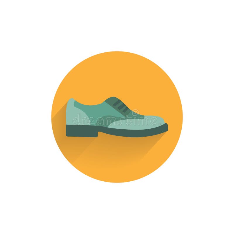 Men Shoes Flat Icon with Shadow. Shoes Flat Icon Stock Vector ...
