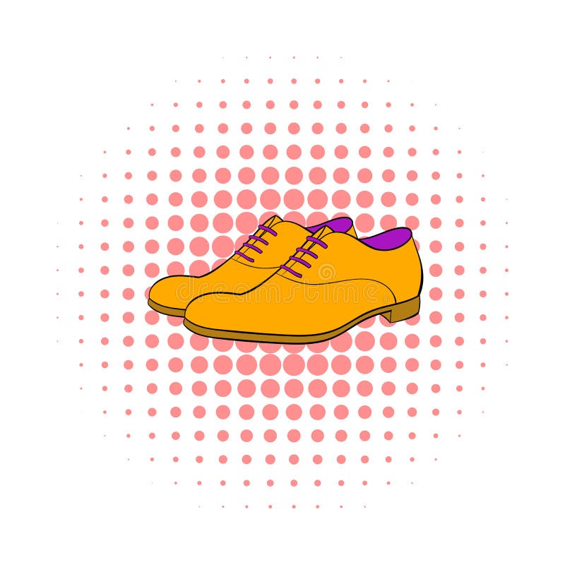 Men Shoes Icon, Comics Style Stock Vector - Illustration of fashion ...