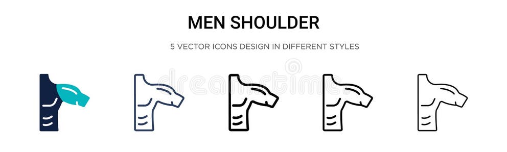 Men Shoulder Icon in Filled, Thin Line, Outline and Stroke Style ...