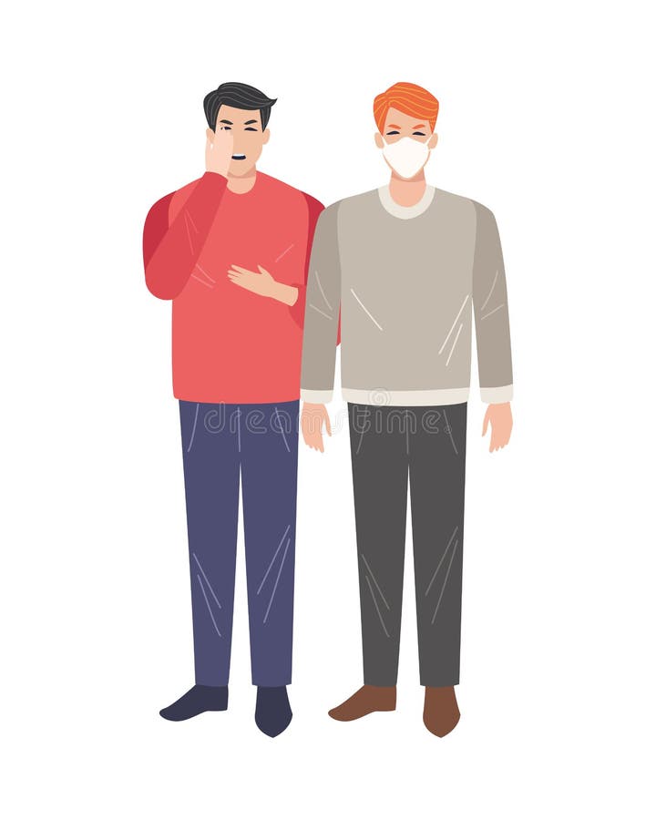 Men sick with symptoms stock vector. Illustration of male - 181726841