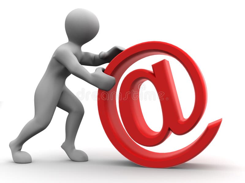 Men with sign for internet stock illustration. Illustration of object ...