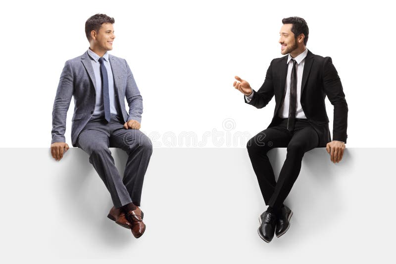 Two Men Sitting Panel Having Conversation Stock Photos - Free & Royalty ...