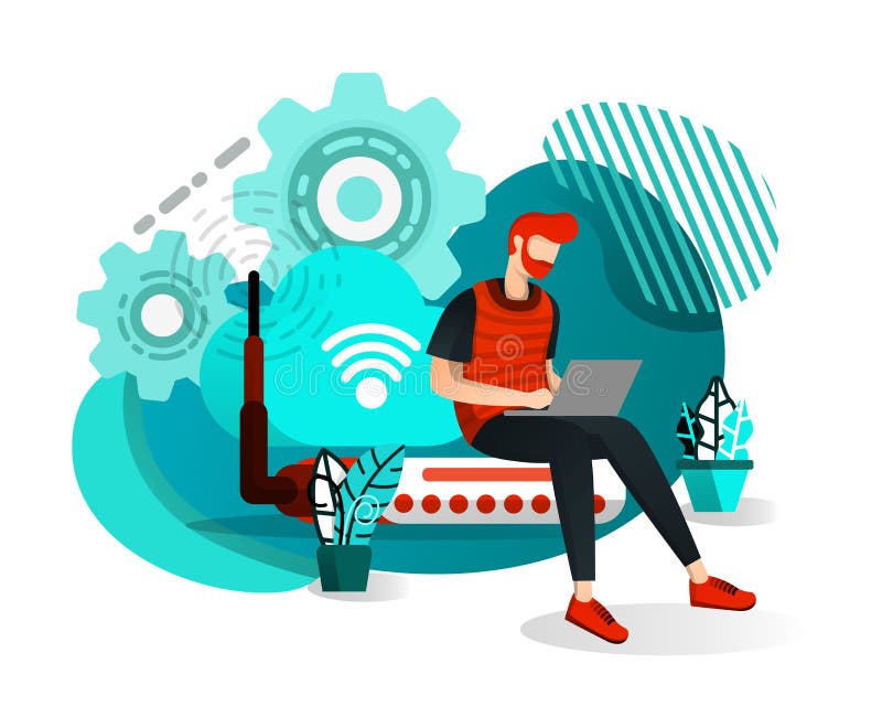 Cartoon Connected People On Big Social Network Stock Vector ... Cartoon Connected People On Big Social Network Stock Vector ...