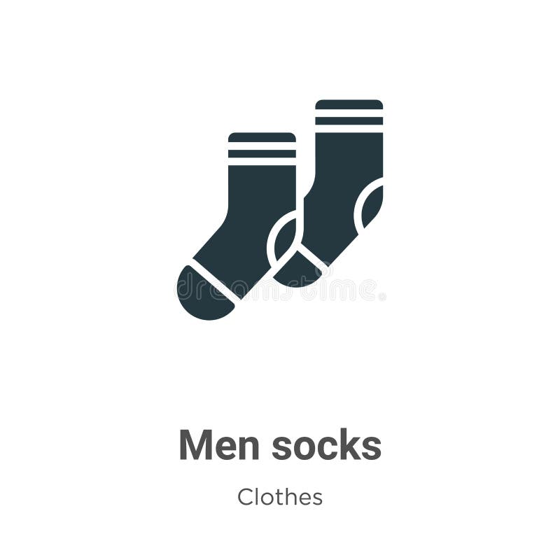 Men Socks Vector Icon on White Background. Flat Vector Men Socks Icon ...