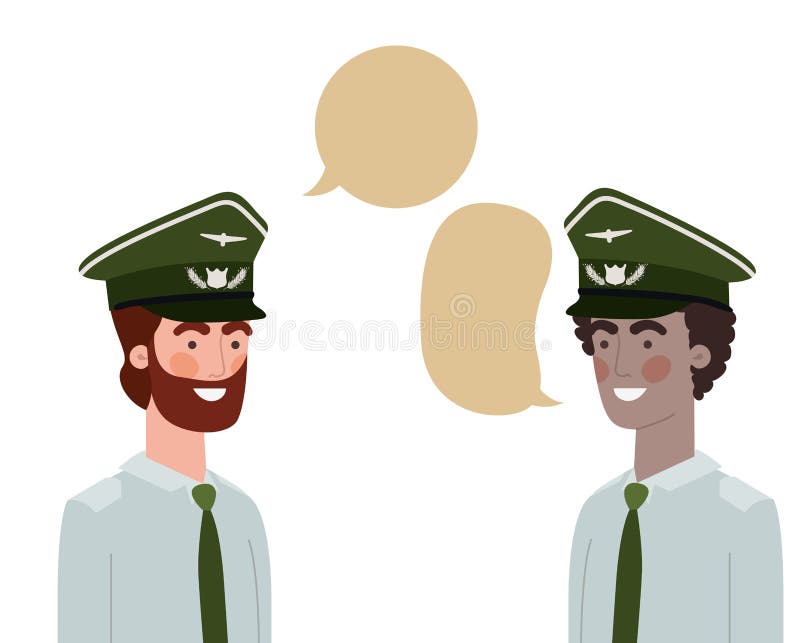 Men Soldiers of War with Speech Bubble Stock Vector - Illustration of ...