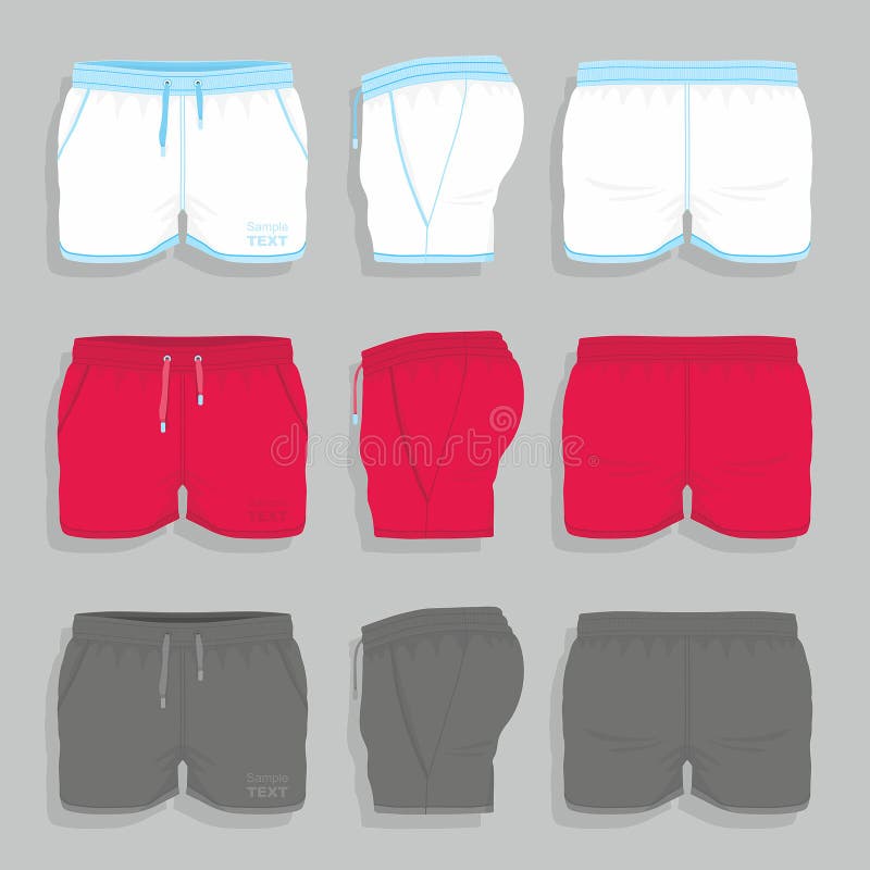 Men sport shorts stock vector. Illustration of cotton - 78636050
