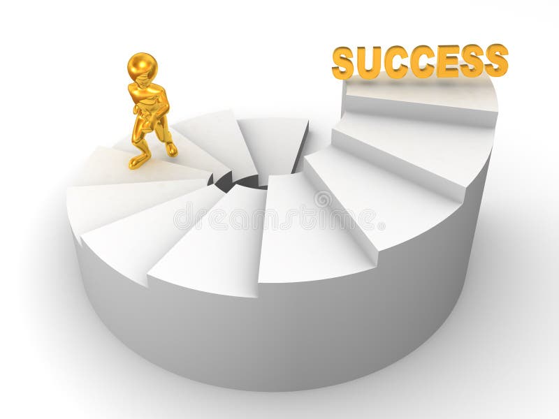 Men on stairs. 3d Success stock illustration. Illustration of life ...