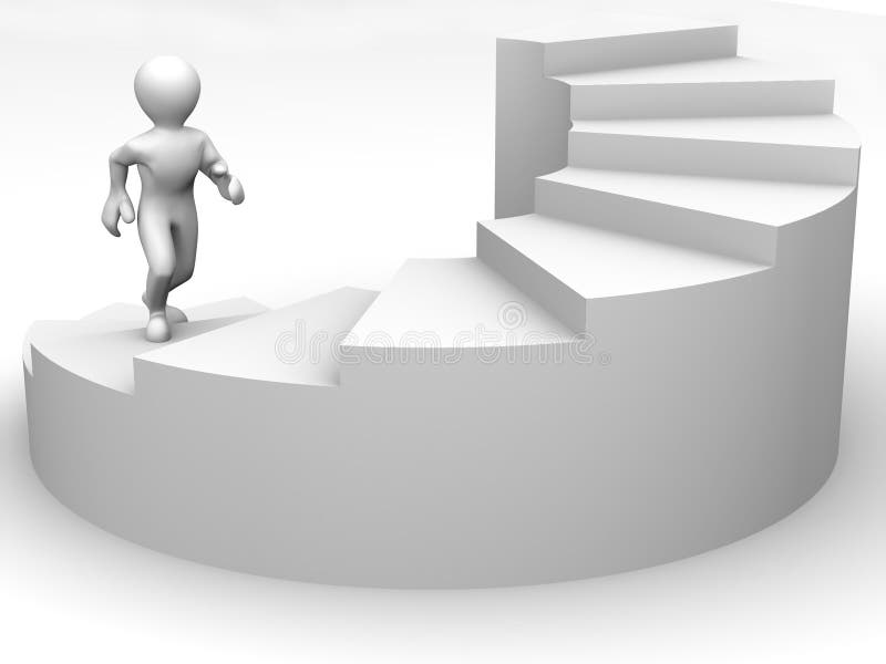 Man Taking Next Step or Achievement Cartoon Stock Vector - Illustration ...