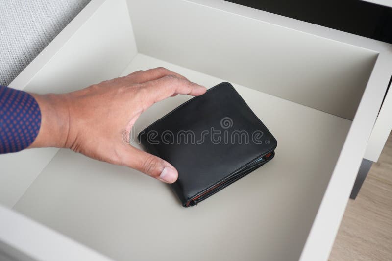 Men Stealing Wallet from a Drawer Stock Image - Image of touch, risk ...