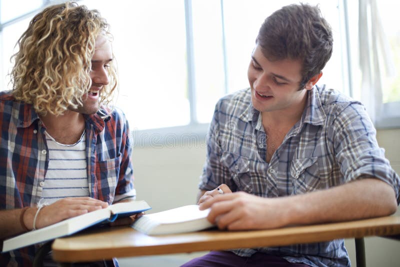 Men, Students and Textbook in University with Teamwork for Education ...