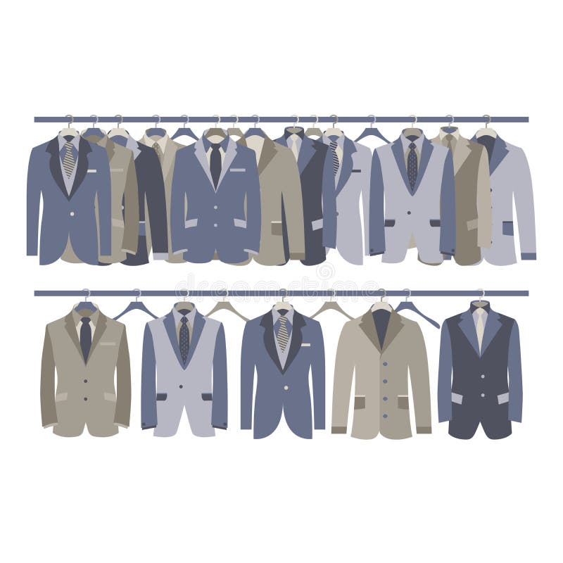 Set of Men Fashion Clothing and Accessories Design Vector and Icon ...