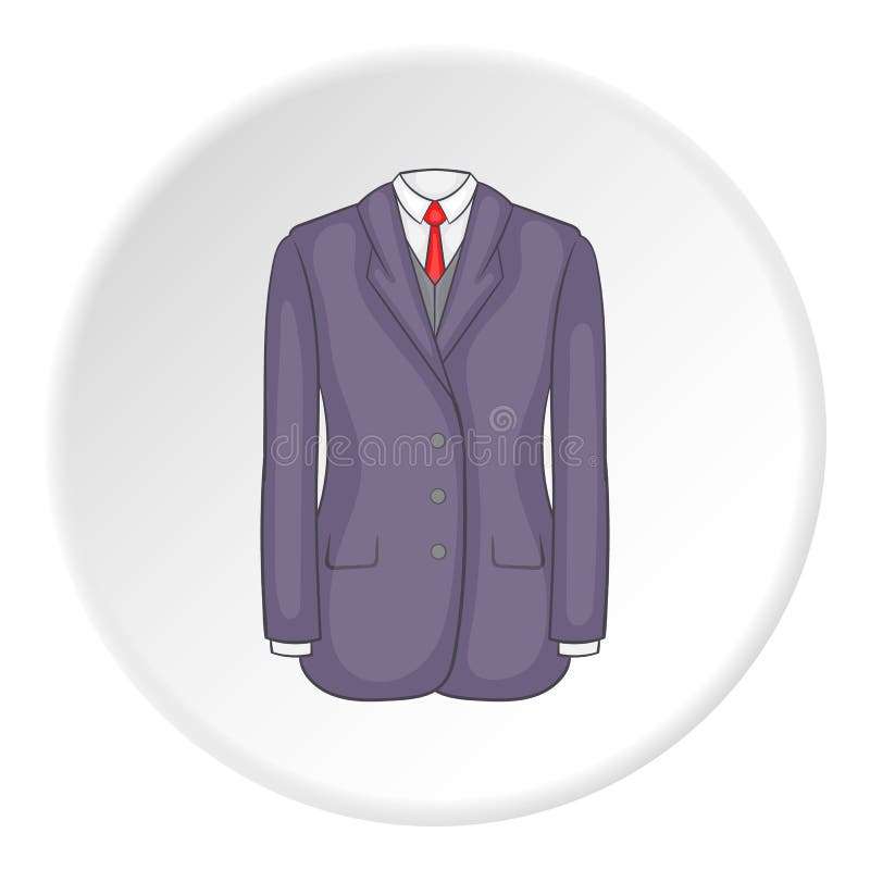 Men Suit Icon, Cartoon Style Stock Illustration - Illustration of ...