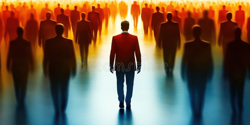 Men in Suits Walking Toward a Bright Future, Symbolizing Ambition ...