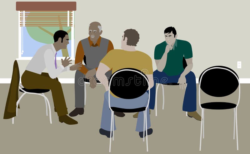 Men Support Group stock vector. Illustration of window - 28458125