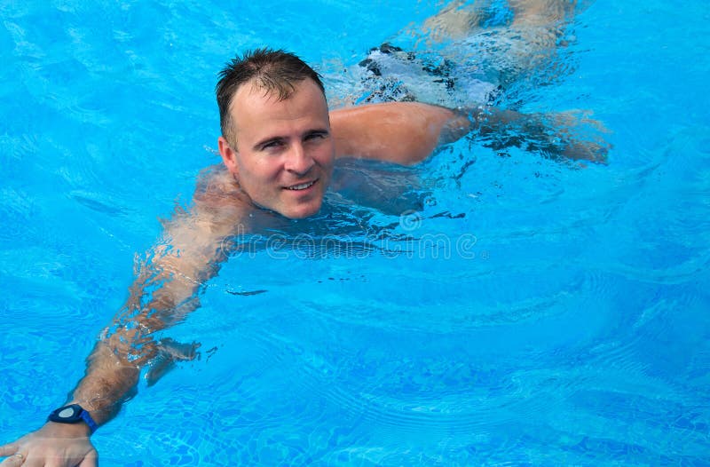 Men In The Swimming Pool Royalty Free Stock Image Image 34567166
