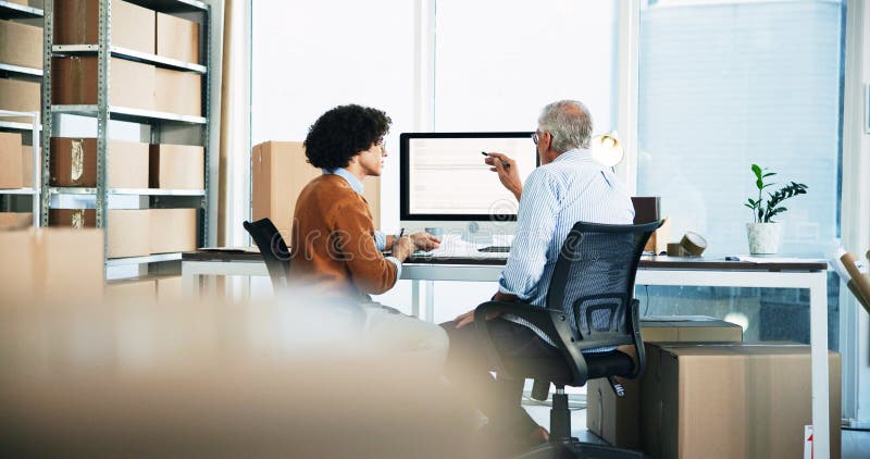 Men, Talking and Computer for Warehouse Distribution of Schedule ...