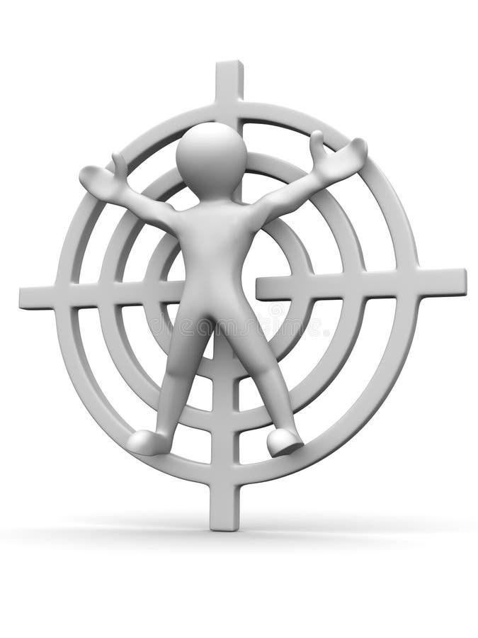 Men on target stock illustration. Illustration of male - 10810436