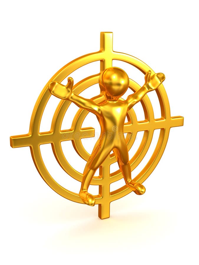 Men on target stock illustration. Illustration of icon - 11078398