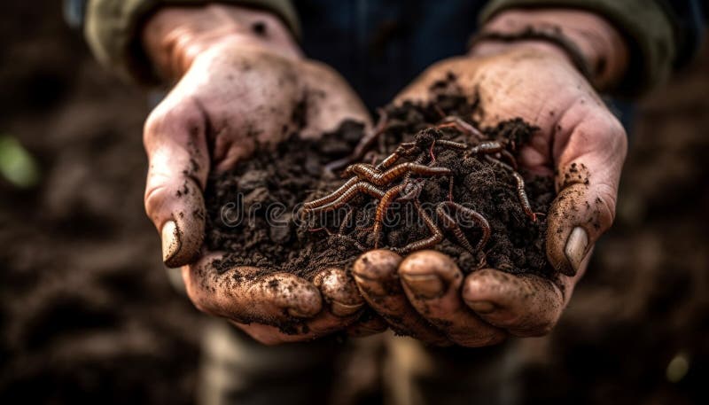 Men Teamwork Planting Organic Vegetables in Mud Generated by AI Stock ...