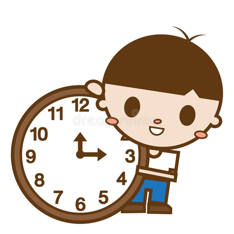 Men telling time stock vector. Illustration of schoolchild - 59590813