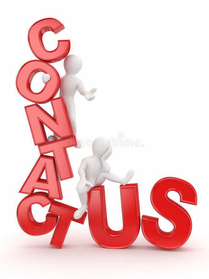 3d person and contact us stock illustration. Illustration of figure ...