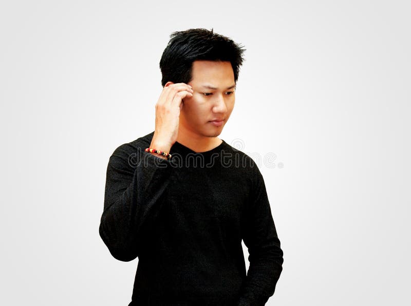 Thinking stock photo. Image of malay, wondering, wonder - 114436