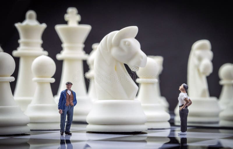 Men Thumbnail within a Game of Chess Stock Photo - Image of play ...