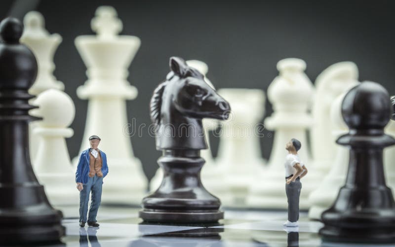 Men Thumbnail within a Game of Chess Stock Image - Image of miniature ...