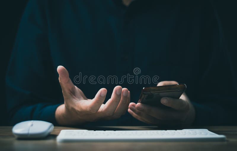 Men are Using Computer for Social Media and Online Marketing Including ...