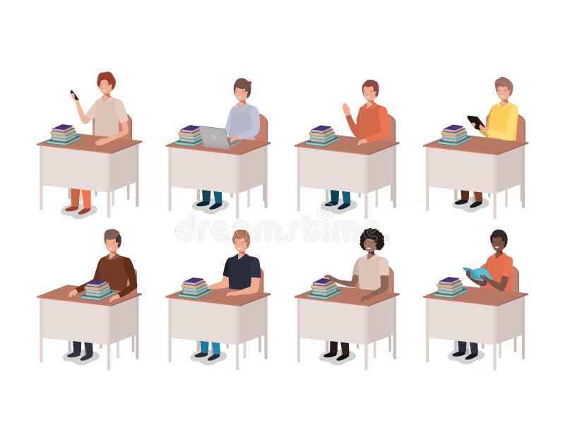 Reading Desk Black Vector Concept Icon. Reading Desk Flat Illustration ...