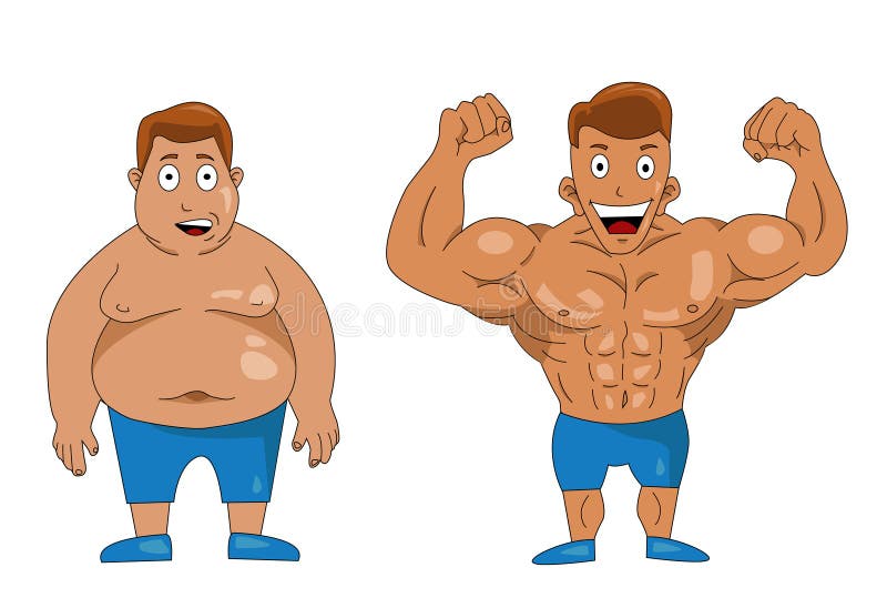 Evolution of the Bodybuilder Stock Vector - Illustration of grow ...