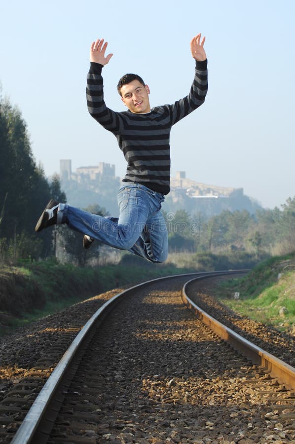 Men waiting for the train stock image. Image of male, railway - 8357587