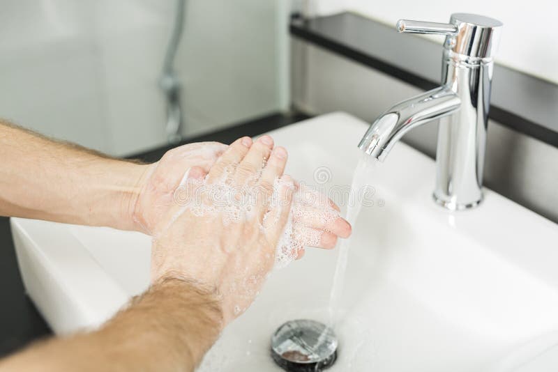 Hygiene Cleaning Hands Washing . Stock Image - Image of infection ...