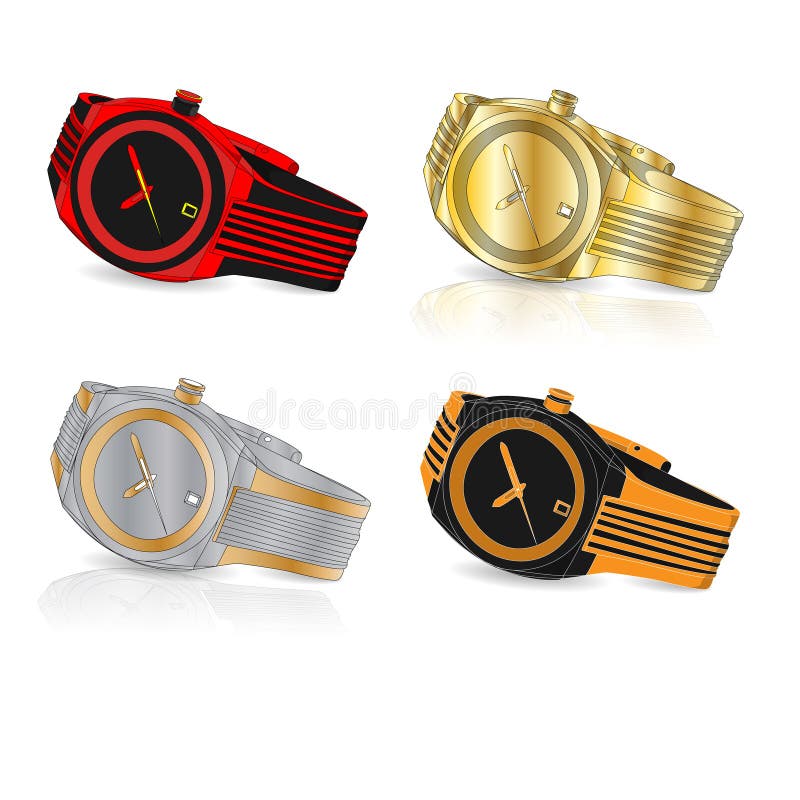 Men watch classic design stock illustration. Illustration of expensive ...