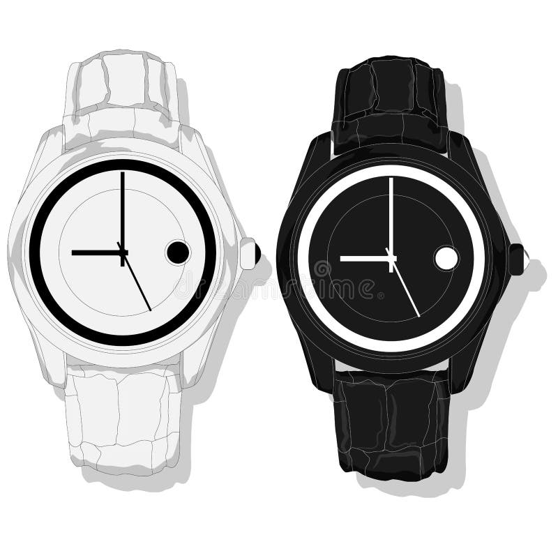 Men Watch Classic Design Vector Stock Vector - Illustration of ...