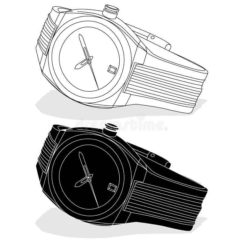 Men Watch Classic Design Vector Stock Vector - Illustration of ...