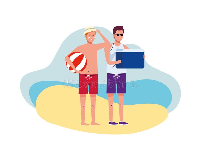 Cartoon Men Beach Stock Illustrations – 3,587 Cartoon Men Beach Stock ...