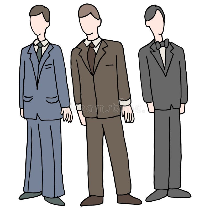 Men Wearing Formal Attire stock vector. Illustration of people - 39817583