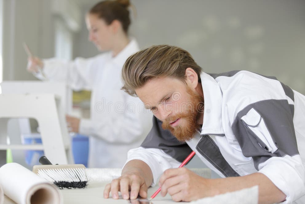 Man wearing pencil stock photo. Image of studio, learning - 250116978