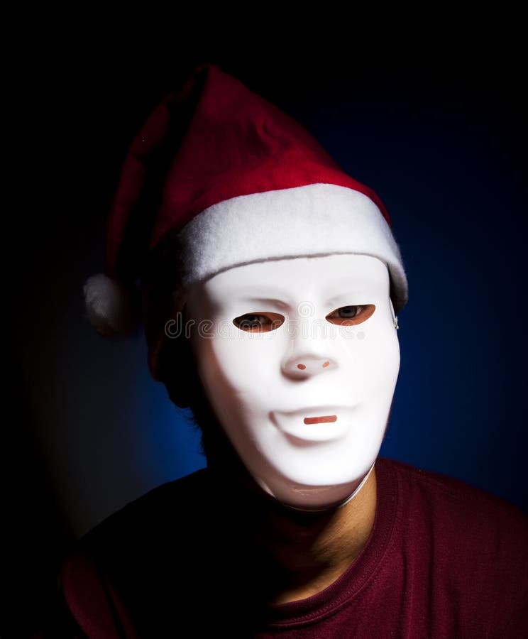 Men in white mask stock image. Image of face, ghost, male - 13264271