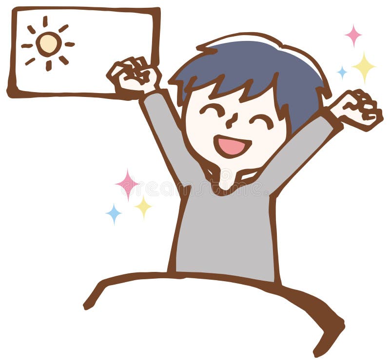 Men Who Wake Up Refreshed from Sleep Stock Vector - Illustration of ...